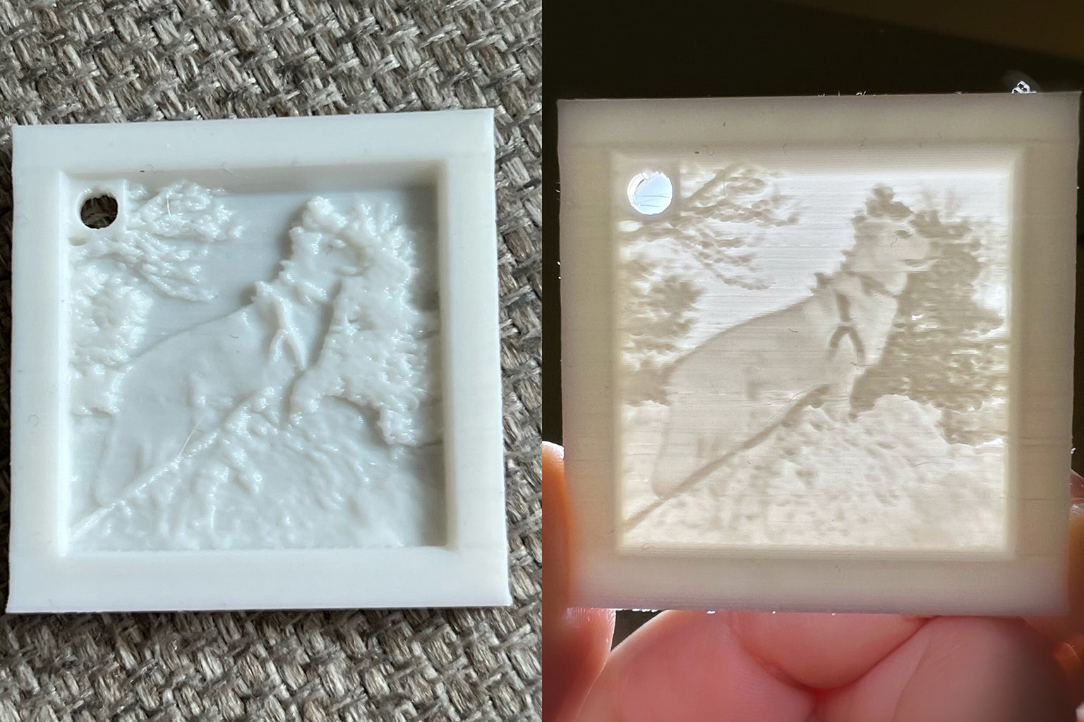 Lithophane Keychain – 3D Monster Design